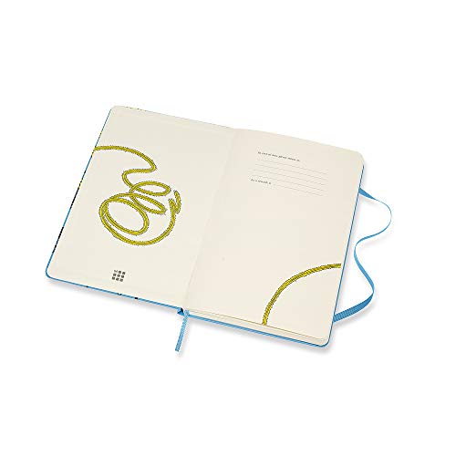 Moleskine Limited Edition Wonder Woman Notebook, Hard Cover, Large (5" x 8.25") Ruled/Lined, Cerulean Blue, 240 Pages