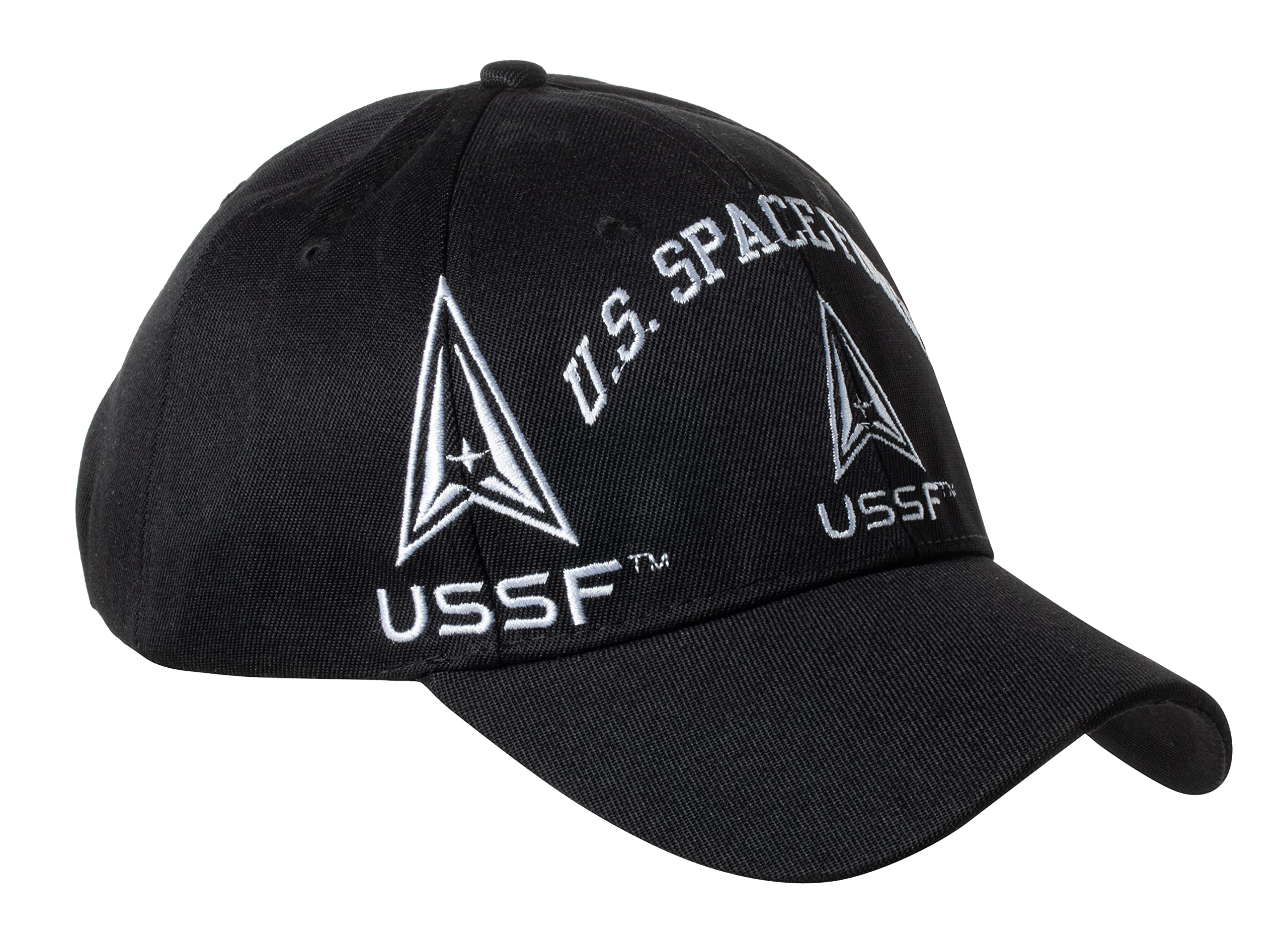 United States Space Force USSF Embroidered Adjustable Baseball Cap (Black)
