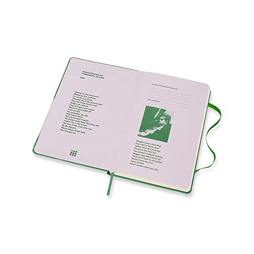 Moleskine Limited Edition Bob Dylan Notebook, Hard Cover, Large (5" x 8.25") Ruled/Lined, Emerald Green, 240 Pages