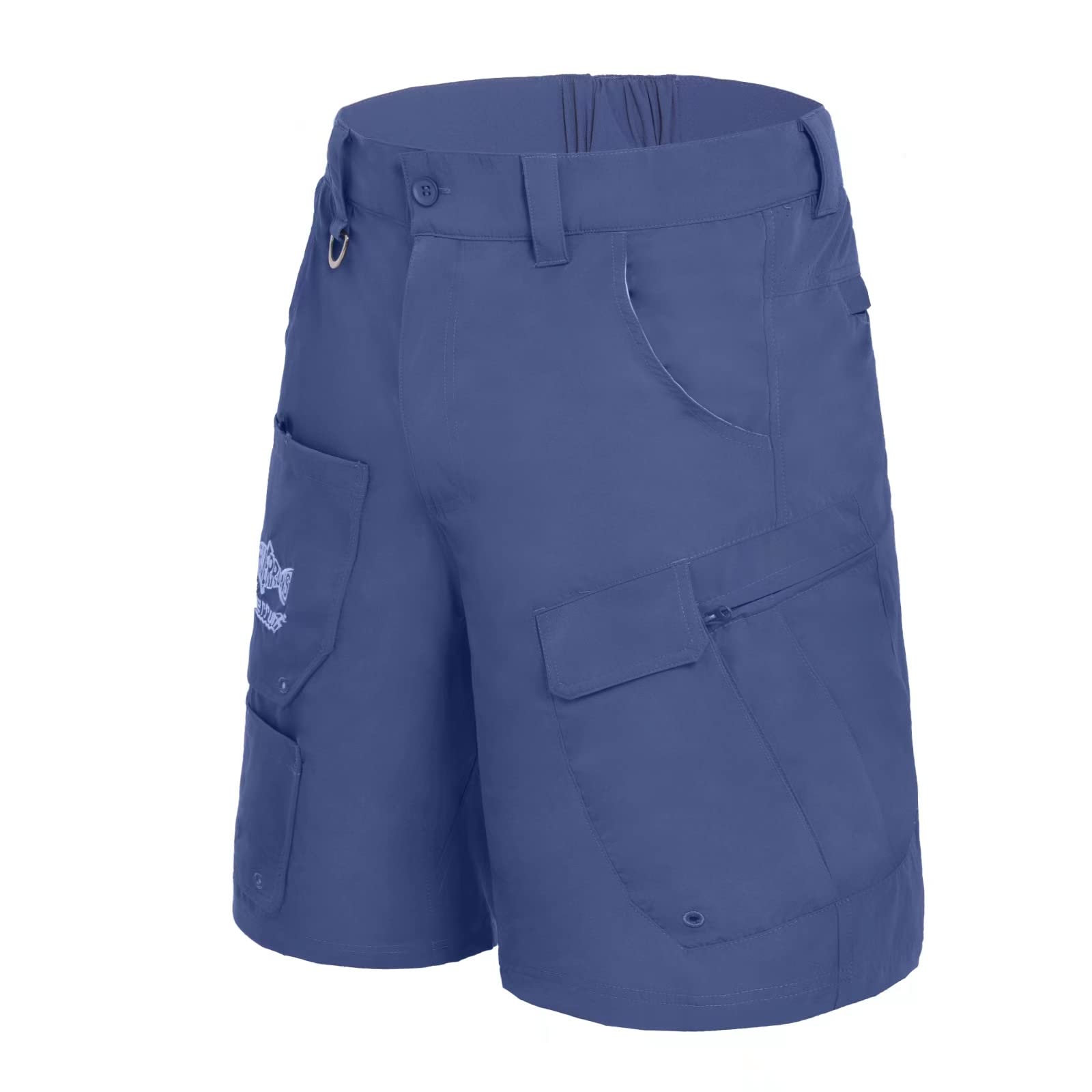 Riverruns 9 Pockets Performance Fishing Shorts, Water-Repellant Cargo Short, Breathable UPF 50+ Hiking Shorts Khaki