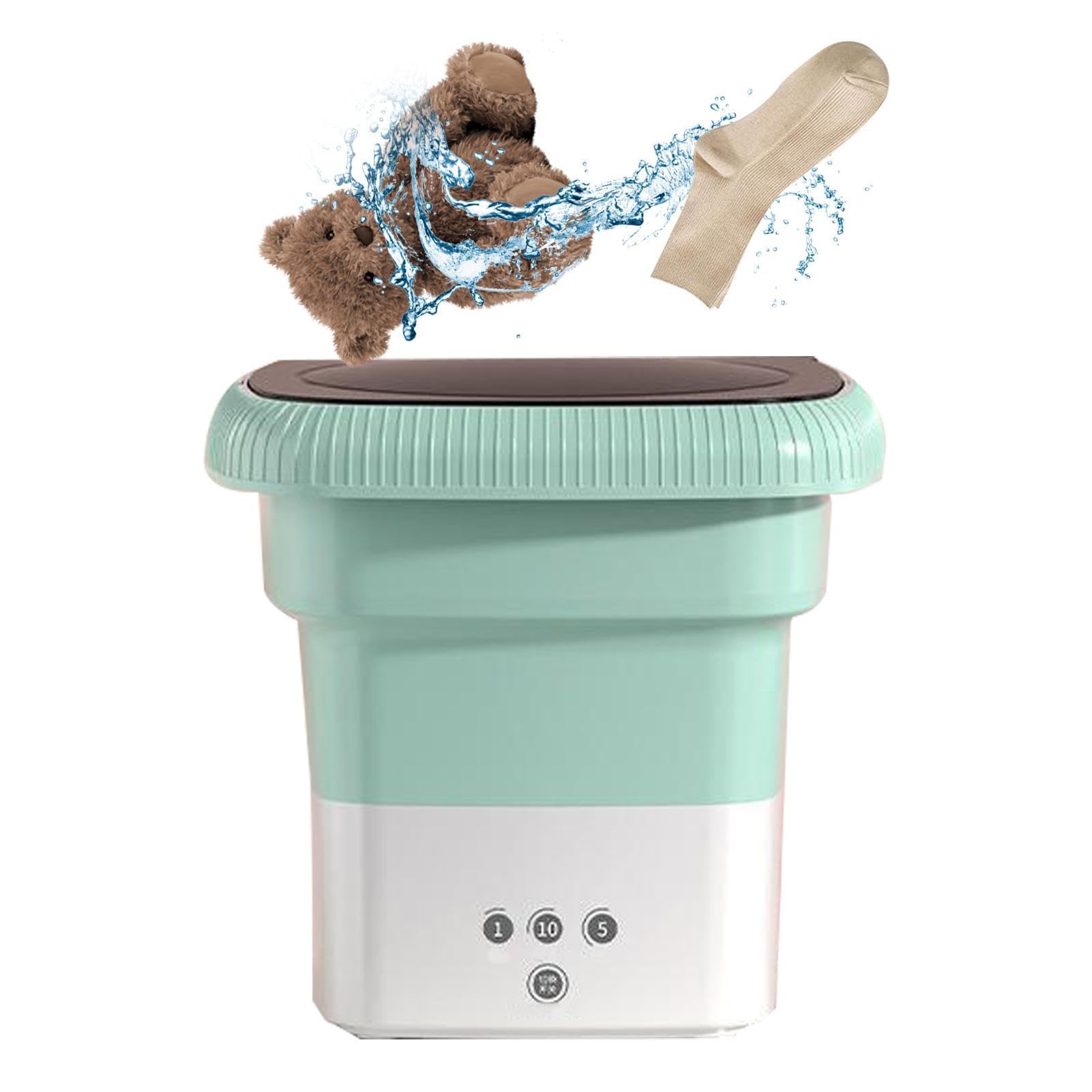 Portable Washing Machine - Large Capacity, Foldable Mini Washing Machine, Half Automatic Small Washer for Baby Clothes, Underwear Or Small Items, Washer and Spin Dryer Small Foldable Bucket Washer