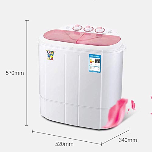 Portable Washing Machine Twin Tub Washer Machine with Wash and Spin Cycle Compartments (Color : D)