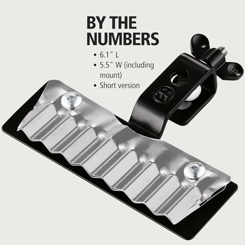 Meinl Percussion Crasher for Percussion Rigs and Drum Set, Medium Size-NOT Made in China-Guiro Style Steel Playing Surface and Standard 3/8" Eye Bolt Mount, 2-Year Warranty, Short M