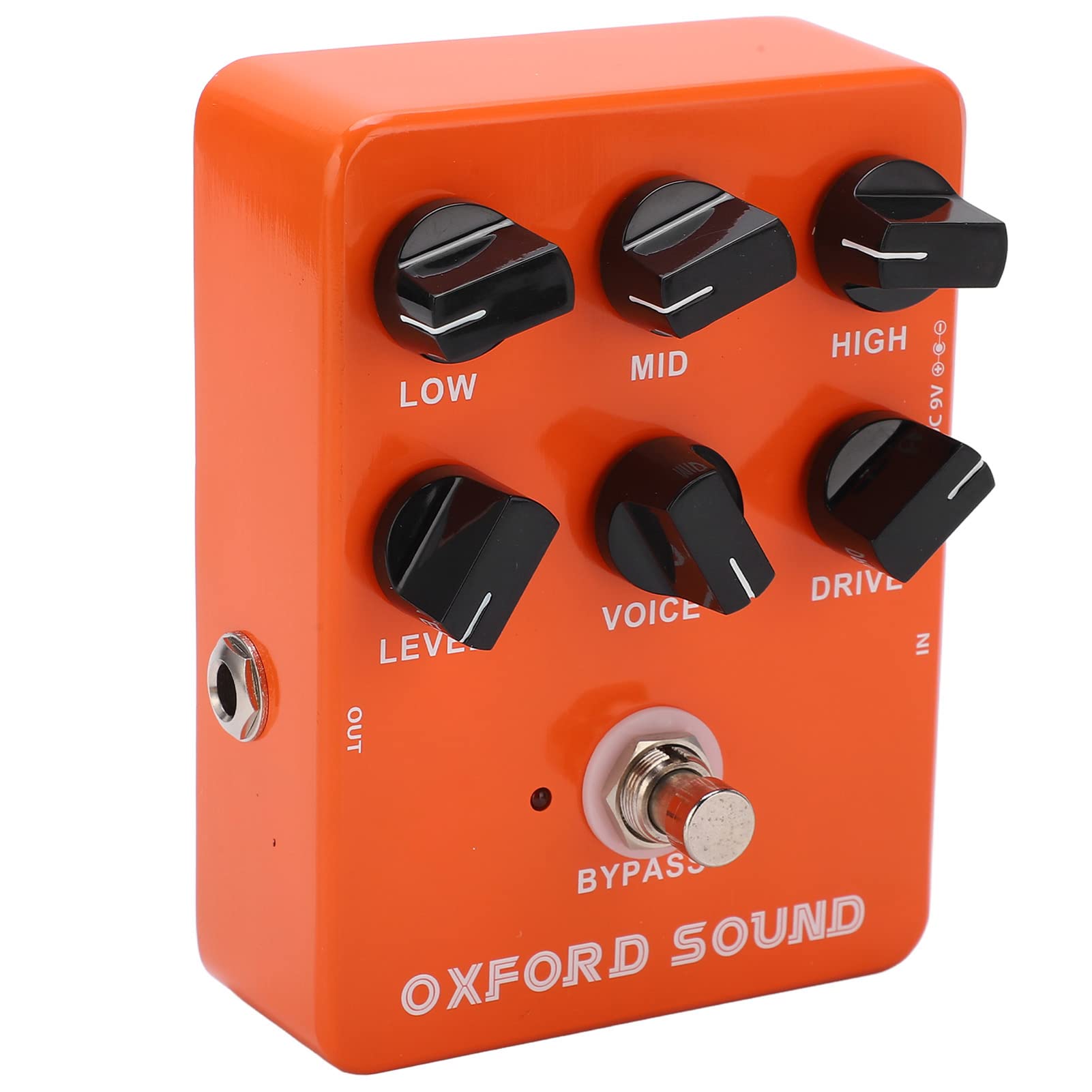 Vifemify Amplifier Simulator Pedals Orange Metallic British Rock Pedals with 6 Knobs for Electric Guitars Portable