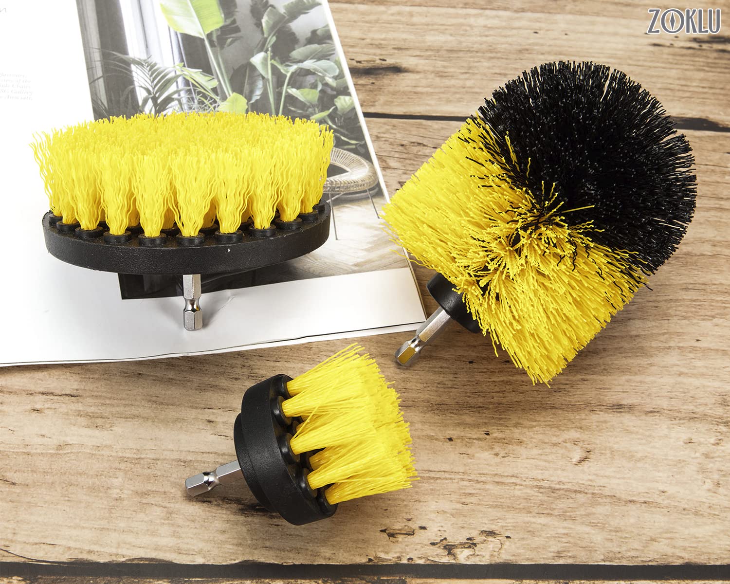 ZOKLU Mini Dustpan and Brush Set, Wood Hand Broom with Natural Horsehair Bristles, Whisk Broom 5.9 x3.9 inch