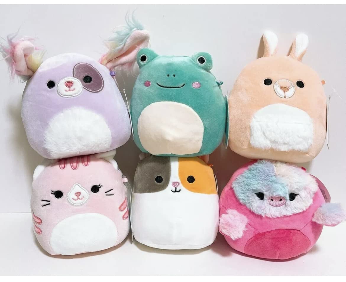 Set of 6 Squishmallows Kellytoy Pet Shop Animal Squad 5" Mini Plush Dolls