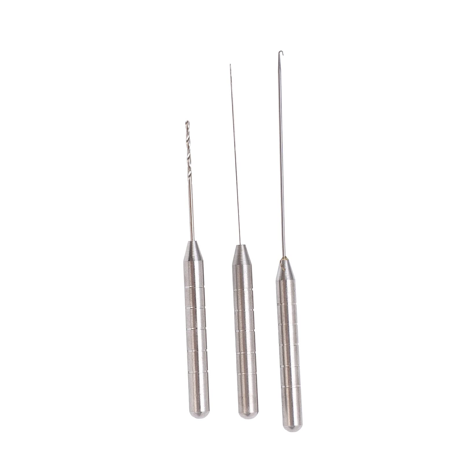 Vifemify Bait Pin Set 3 in 1 Combo Set Aluminum Carp Drill Fishing Tackle Rigging Tool Kit Bait Pins for All Kinds of Fish