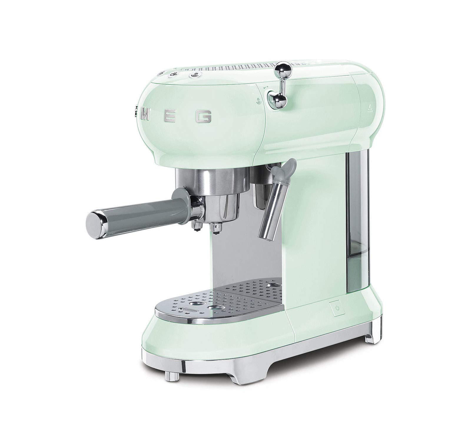 Smeg 50s Retro Style Espresso Machine Bundle with The Coffee Recipe Book (Pastel Green)