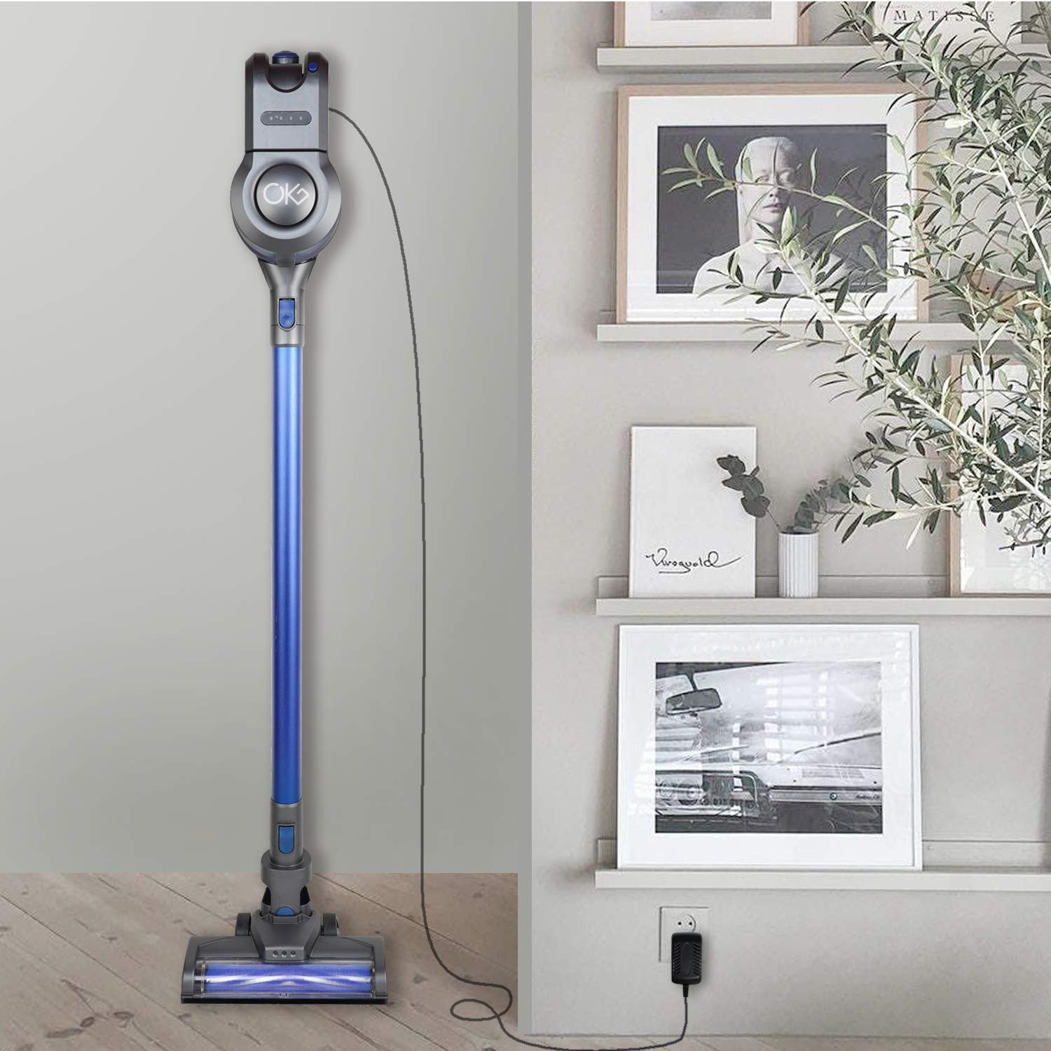 OKG Cordless Vacuum Cleaner Powerful Suction 250W Brushless Motor 4 in 1 Stick Handheld Vacuum for Home Hard Floor Carpet Car