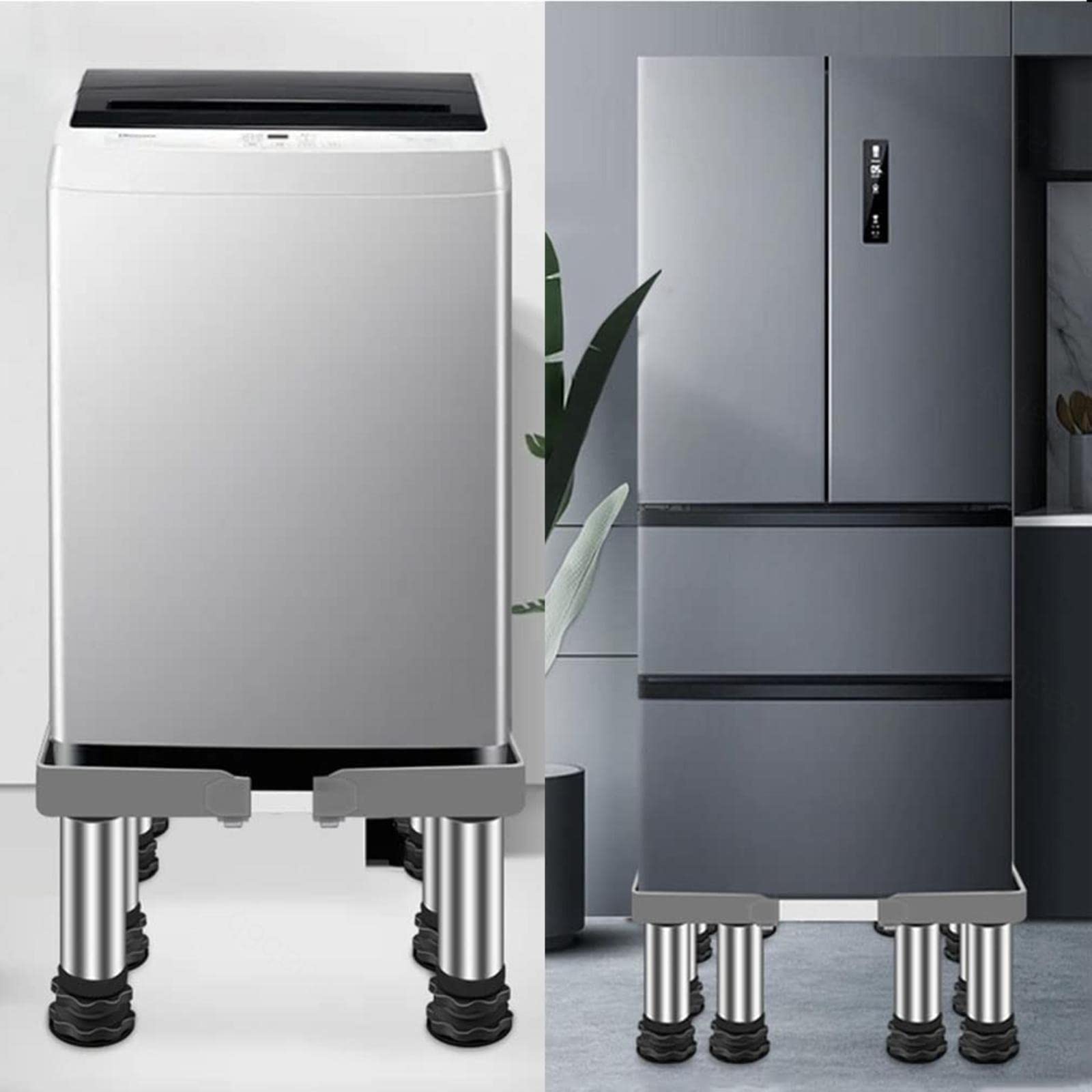 MBETA Washer Pedestal Stand, 12 Legs High 20 Cm,Push Button Locking Adjustment Risers for Washer and Dryer, for Dryer,Household Appliances Etc (3-5 Days Delivery)