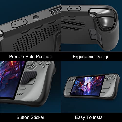 Tangaroa Steam Deck Case with Kickstand Steamdeck Case Accessories, Adjustable Protective Case for Steam Deck Protector, TPU Soft Cover - Shock-Absorption, Non-Slip, Anti-Scratch, Ergonomically