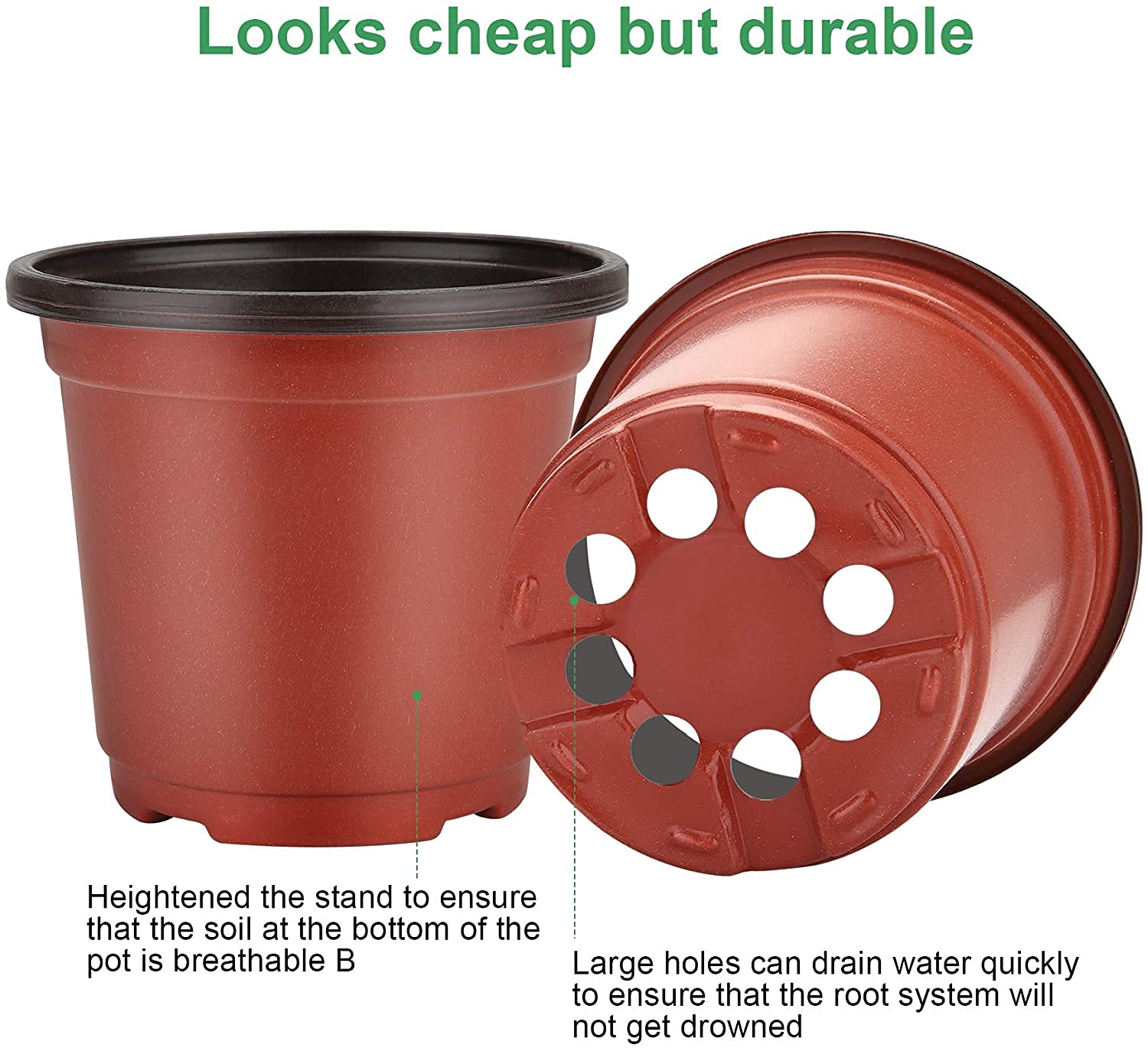 MIXC Plant Nursery Pots with Humidity Dome 4" Soft Transparent Plastic Gardening Pot Planting Containers Cups Planter Small Starter Seed Starting Trays for Seedling with 10pcs Plant Labels,30 Sets…