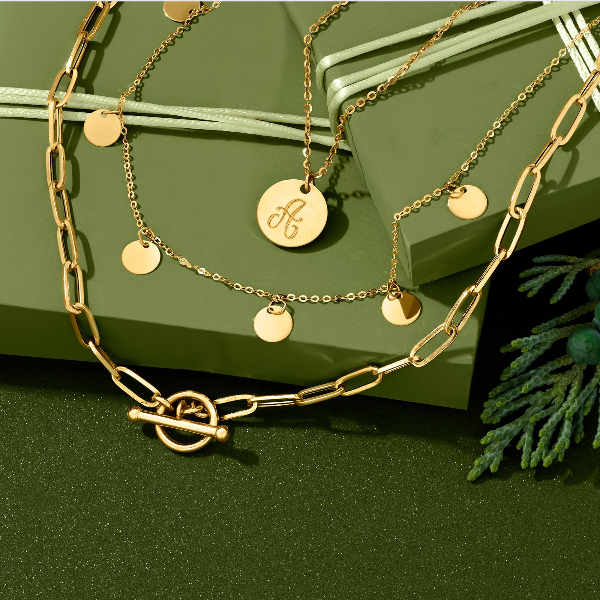RS Pure by Ross-Simons Italian 14kt Yellow Gold Paper Clip Link Toggle Necklace. 18 inches