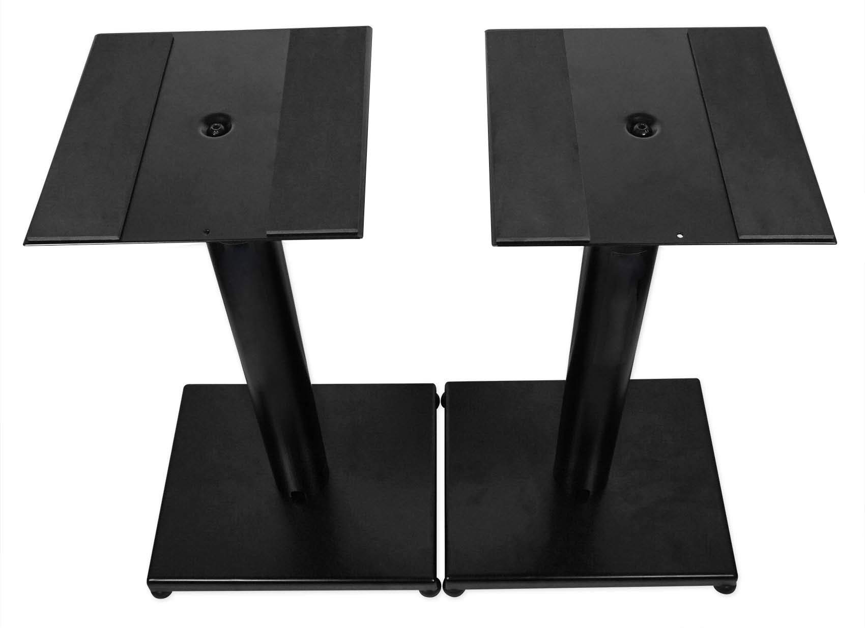 Rockville Pair RS29B 29" Steel Bookshelf Speaker and Studio Monitor Stands-Black V2