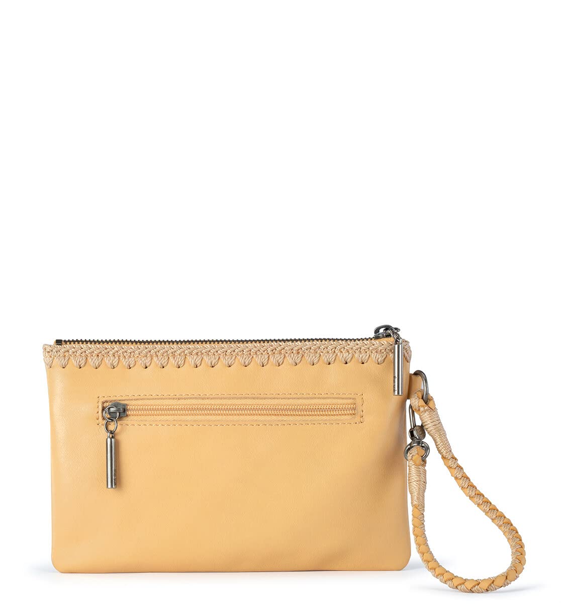 The Sak Vita Wristlet in Leather, Convertible Design with Adjustable Straps, Buttercup