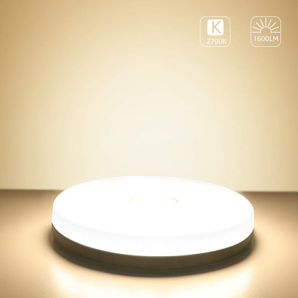Olafus 18W LED Ceiling Light 9 Inch, 1600LM 2700K Ceiling Lighting, IP54 Waterproof 120W Equivalent Round Ceiling Lamp for Bedroom Livingroom Balcony Kitchen Bathroom, Warm White