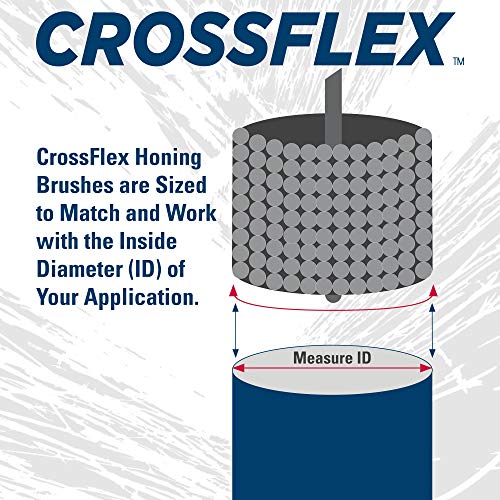 Weiler 34311 Crossflex Standard Duty Bore Brush, 6MM Dia, 120SC with Collet