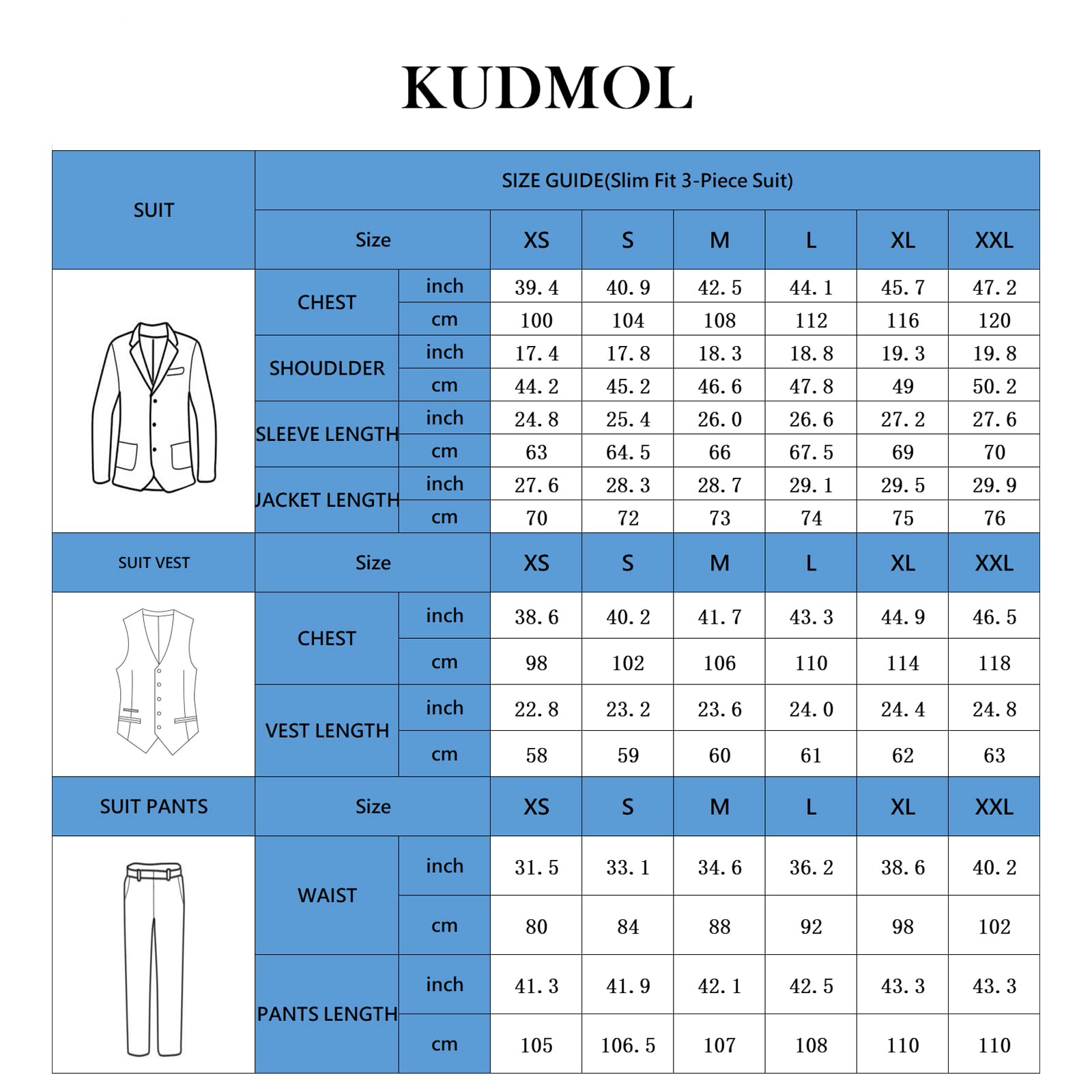 Men's 3 Piece Suit Slim Fit One Button Solid Tuxedo Jacket Suits for Men Slim Fit for Wedding Prom Blazer Vest Pants Black
