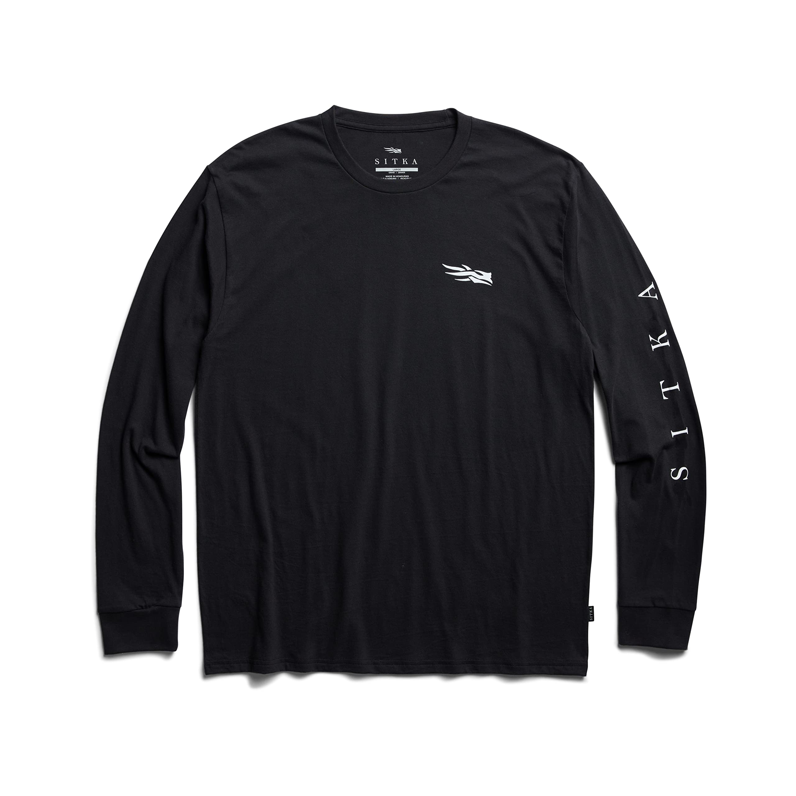 Sitka Gear Men's Foundation Aspen Long Sleeve Tee, Sitka Black, Small
