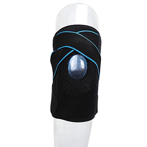 VINGVO Knee Support, Polyester Hook and Loop Knee Support for Exercise Protection (Blue)