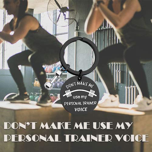 MAOFAED Personal Trainer Gift Workout Gift Fitness Gift Funny Personal Trainer Keychain Gift for Workout Coach (personal trainer black)