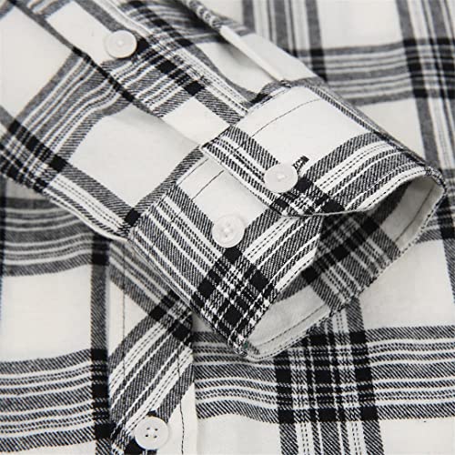 Men's Plaid Shirt Casual Street Stripe Textured Top M512-GN XL