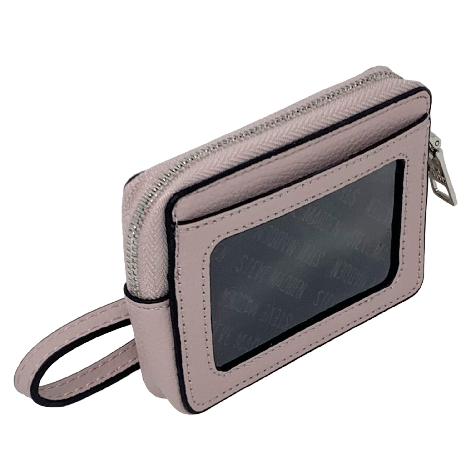 Steve Madden BPipper Zip Around Card Case Wristlet (Light Pink)