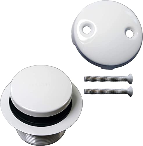 Westbrass 593244-50 White 1-1/2" Tubular Tip Toe Bath Waste Drain Kit, Powder Coat White