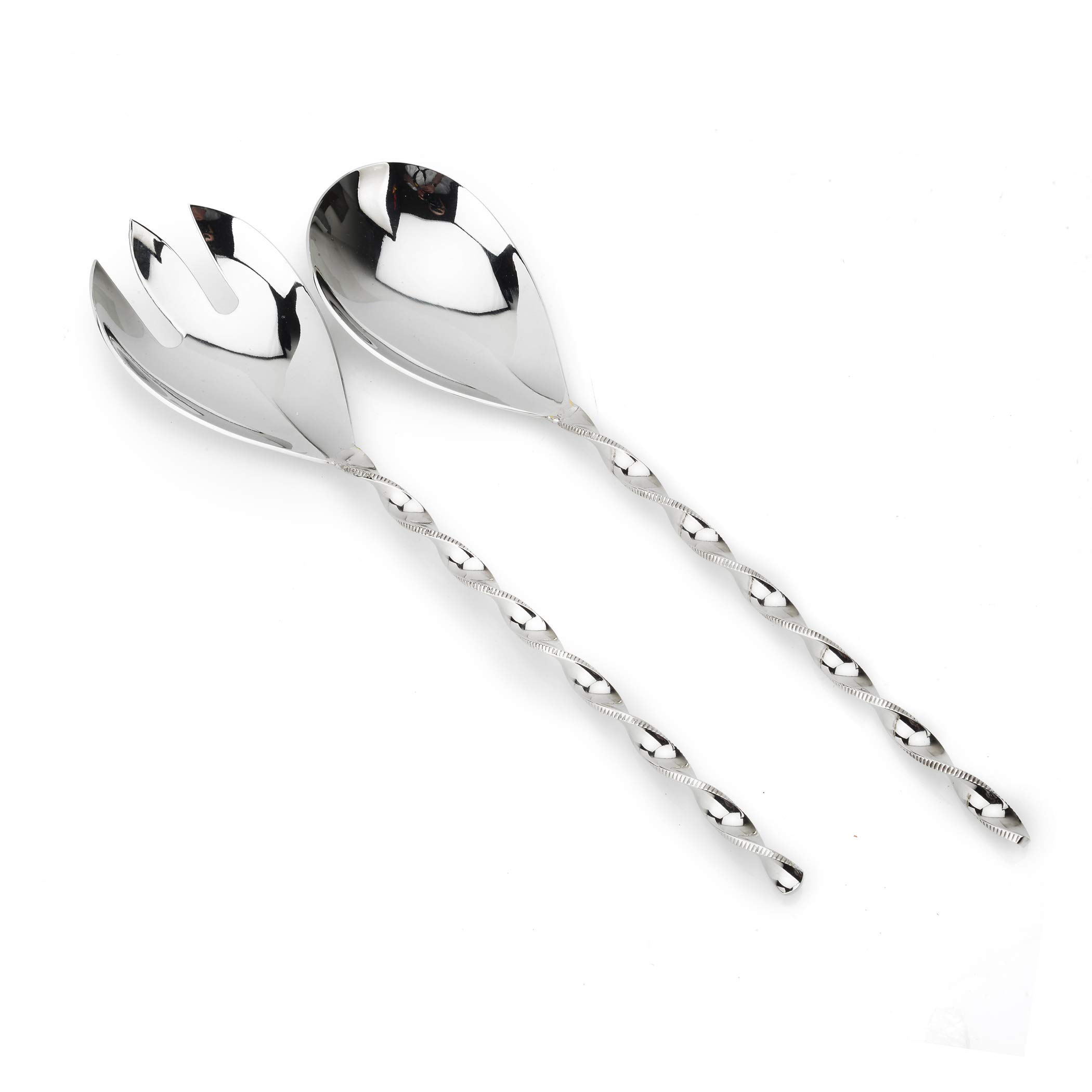Stainless Steel Salad Servers Set with Twisted Handles