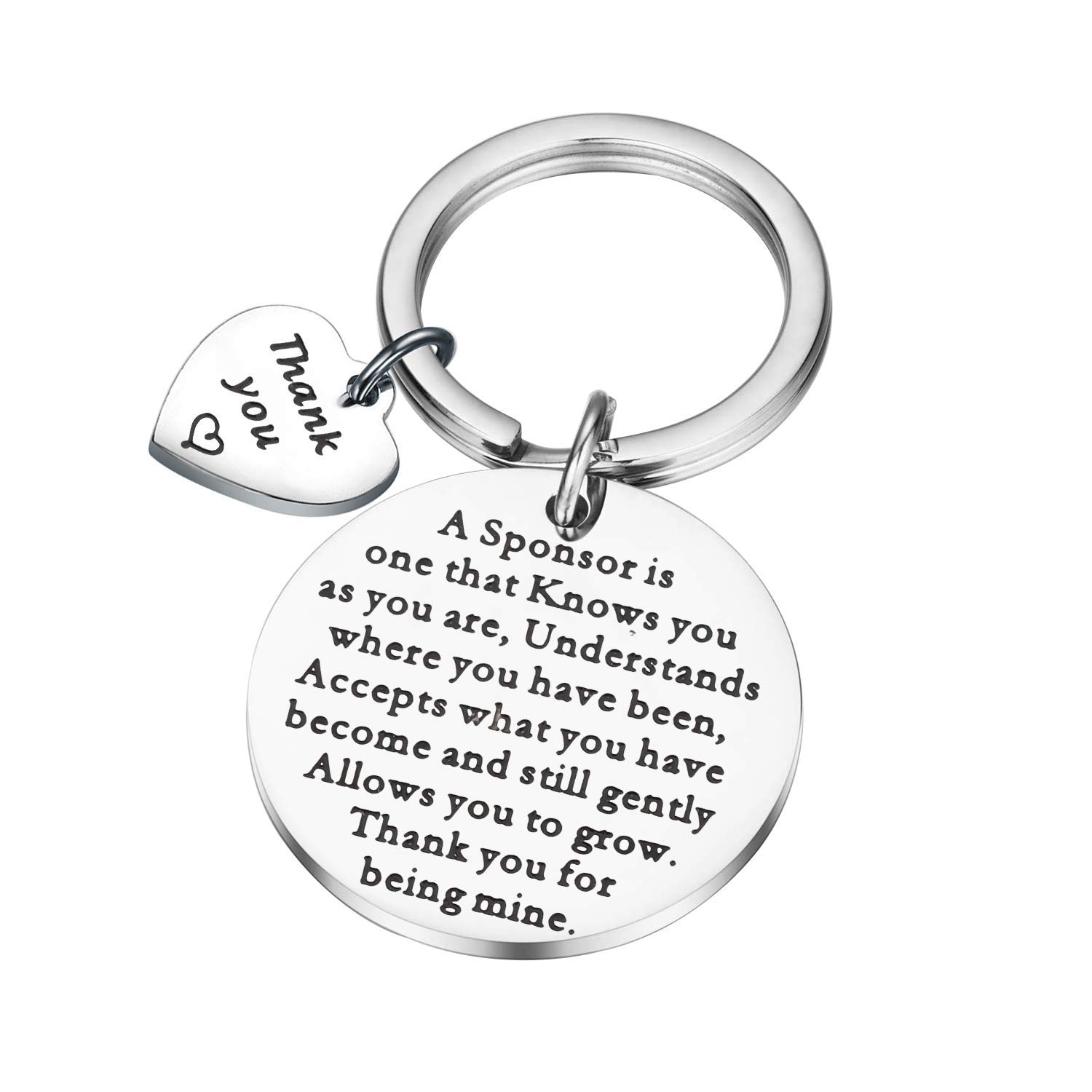 MAOFAED Sponsor Gift Sponsor Keychain Sponsor Appreciation Gift AA Sponsor Gift NA Addiction Recovery Gift