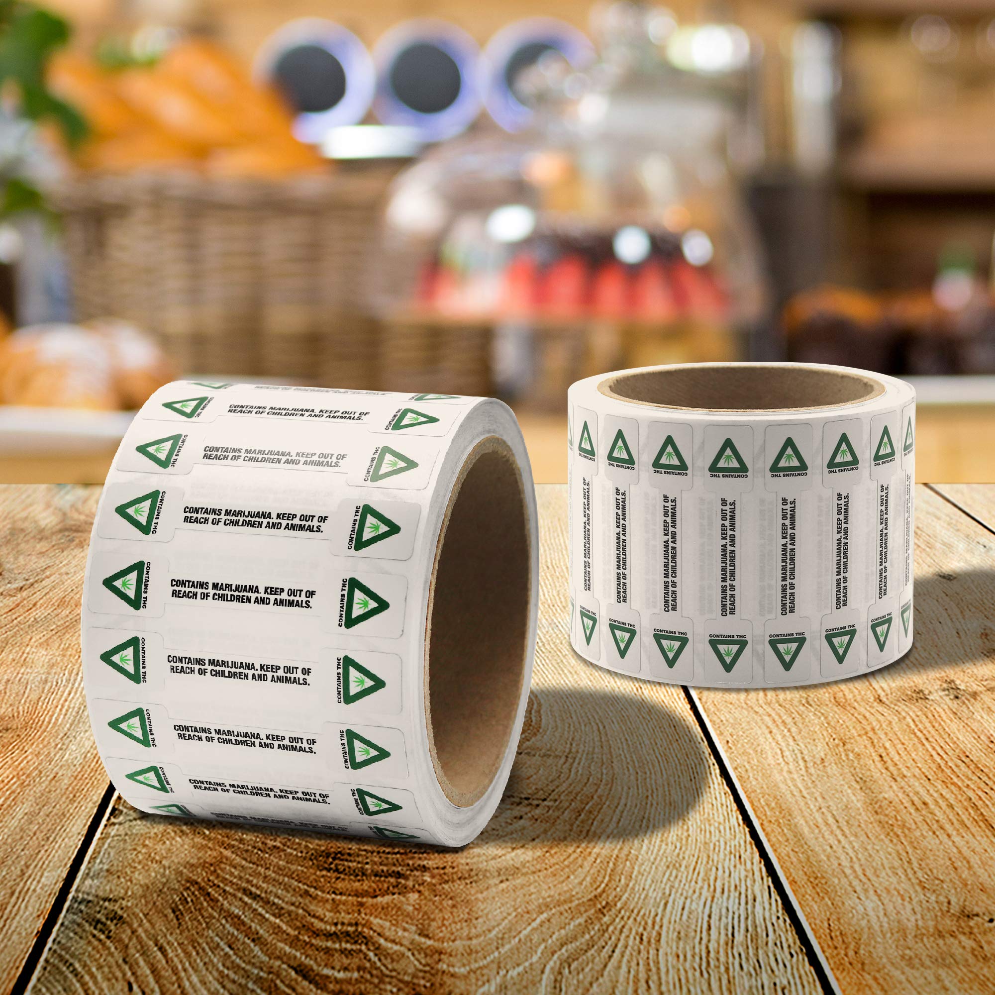 Michigan Universal Symbol Warning Compliant Identification Tamper Evident Labels - 2.75" x 0.5" - 1,000 Labels