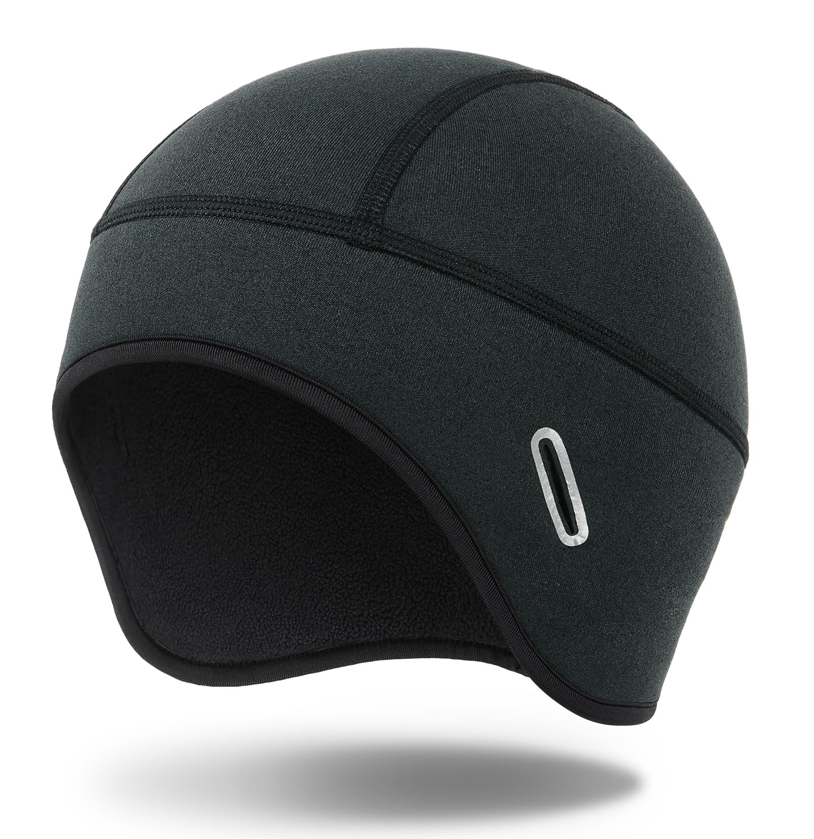 MELASA Fleece Lined Winter Cycling Beanie with Holes for Glasses - For Men, Women