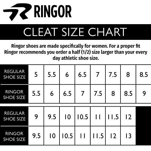 Ringor - Women's Dynasty 2.0 Spike Cleats (10 - Black/White)