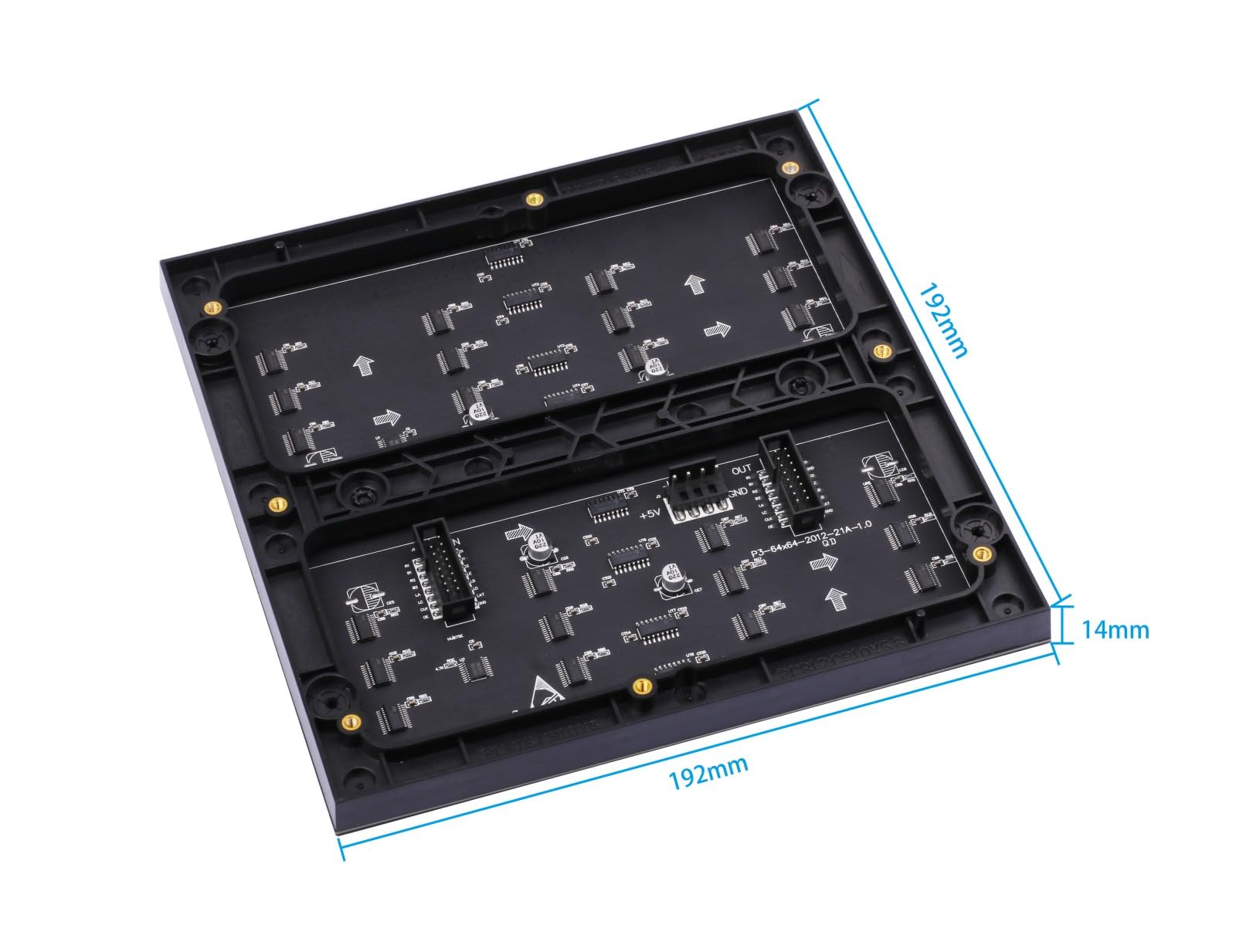 xicoolee 4096 RGB Full-Color LED Matrix Panel Display 64×64 Pixels for Raspberry Pi 3mm Pitch with 2 HUB75 Interface