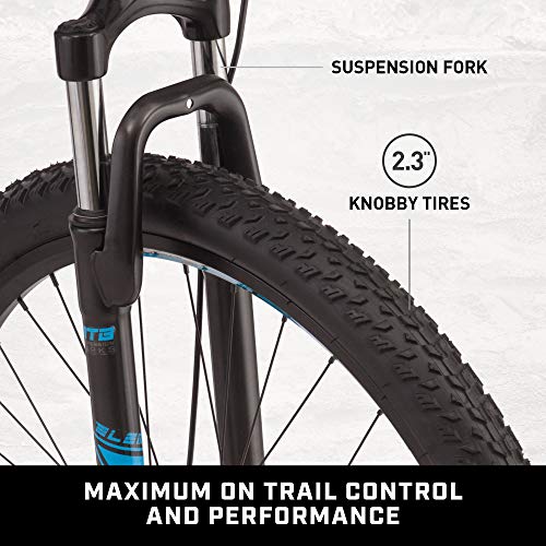 Mongoose Impasse HD Mountain Bike, Men and Women, 29-Inch Wheels, Aluminum Frame, Twist Shifters, 21-Speed Rear Deraileur, Front and Rear Disc Brakes, Charcoal