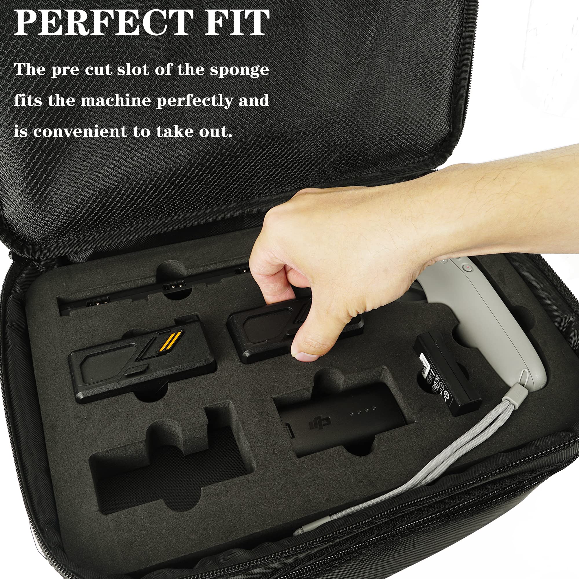 Yosuny Travel Carrying Bag,Drone Storage Case Compatible With DJI Avata Pro-View Combo/DJI Goggles 2 & Accessories - With Retractable Shoulder Straps.
