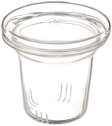 Teabloom Universal Glass Tea Infuser with Multi-Functional Lid - Highly Hygienic, Non-Porous Glass Filter for Loose Tea Leaves - Odor and Stain Free