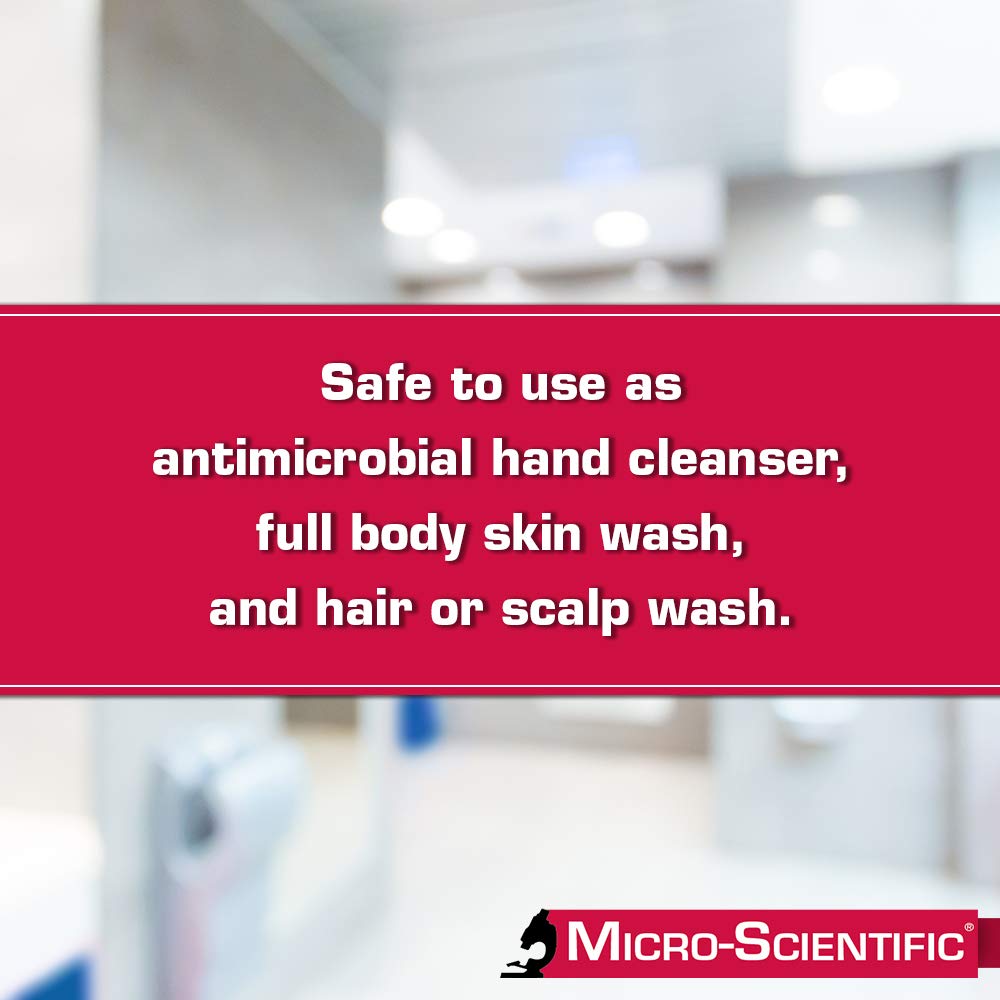 Micro-Scientific Antimicrobial Opti-Scrub Liquid Skin Cleanser for Hands, Body, Skin, Scalp - Broad Spectrum, Contains Moisturizers & Skin Protectants - 18oz Pump Bottles (2 PACK)…
