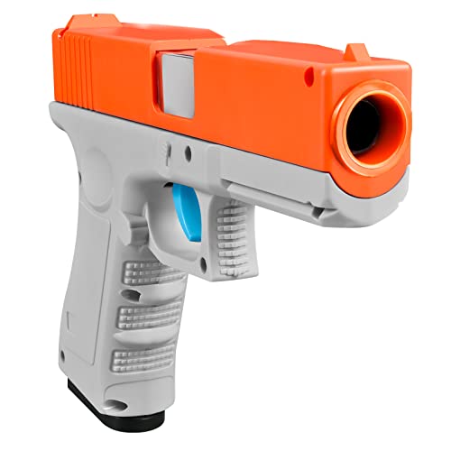 serfiman Soft Bullet Toys Foam Blasters & Guns Pistol with Foam Pellet Shell ejecting, Ball Blaster Splat Gun Dart Cool Stuff for Kid boy Age 6 8-10 Years Old (Grey and Orange)