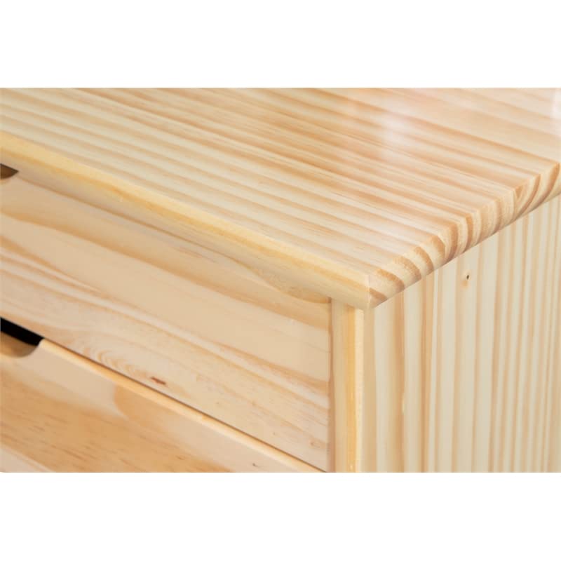 Riverbay Furniture 8-Drawer Transitional Wood Storage Cart w/Casters in Natural