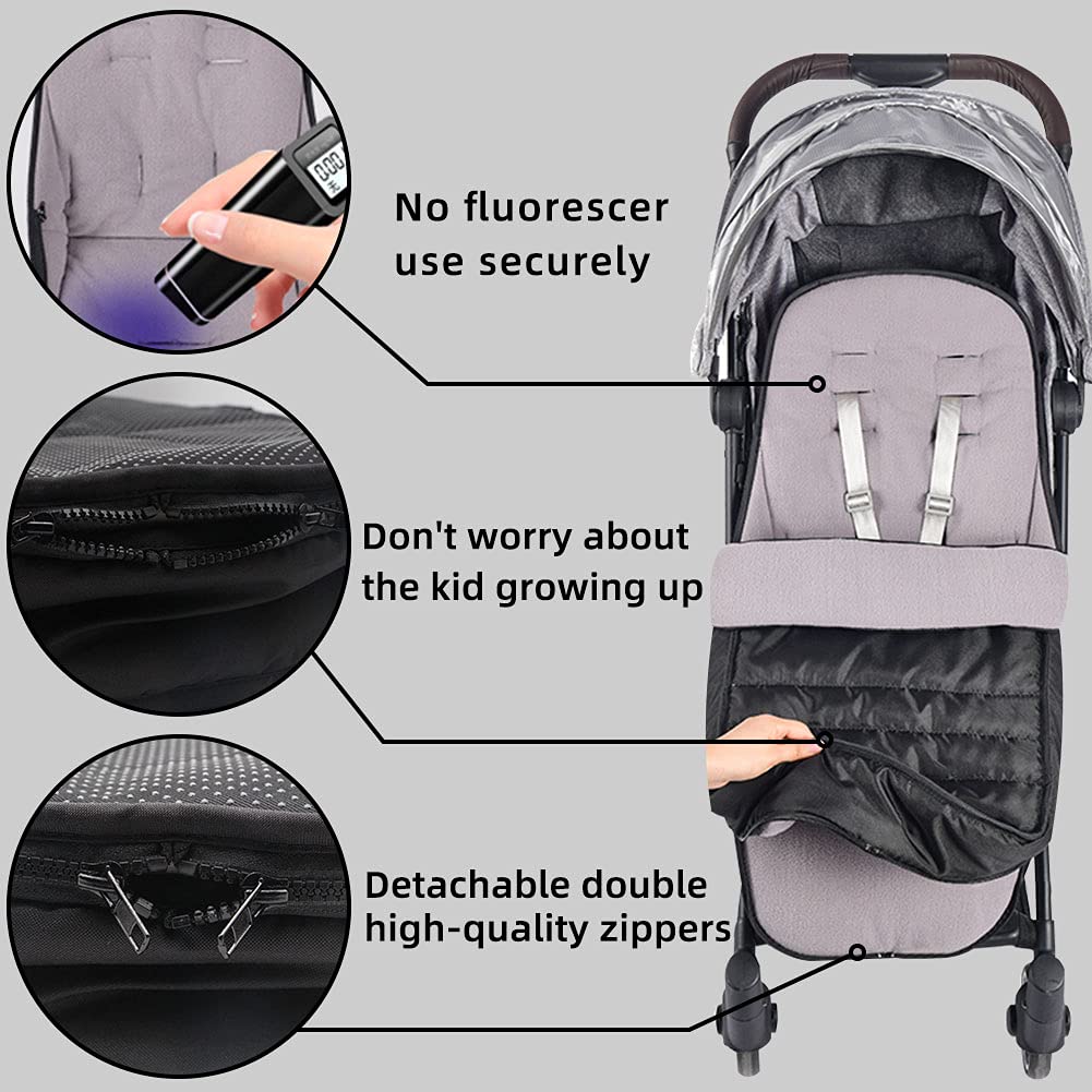 XIFAMNIY Toddler Multi-Use Water Proof Oudtoor Universal Stroller Bunting Bag, Winter Baby Warm Stroller Bunting Bag, Suit for 6-24M(Black Velvet)