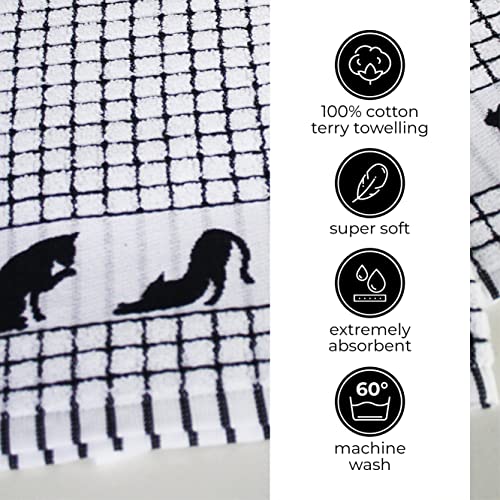 Samuel Lamont Poli-dri Jacquard Tea Towel Cat