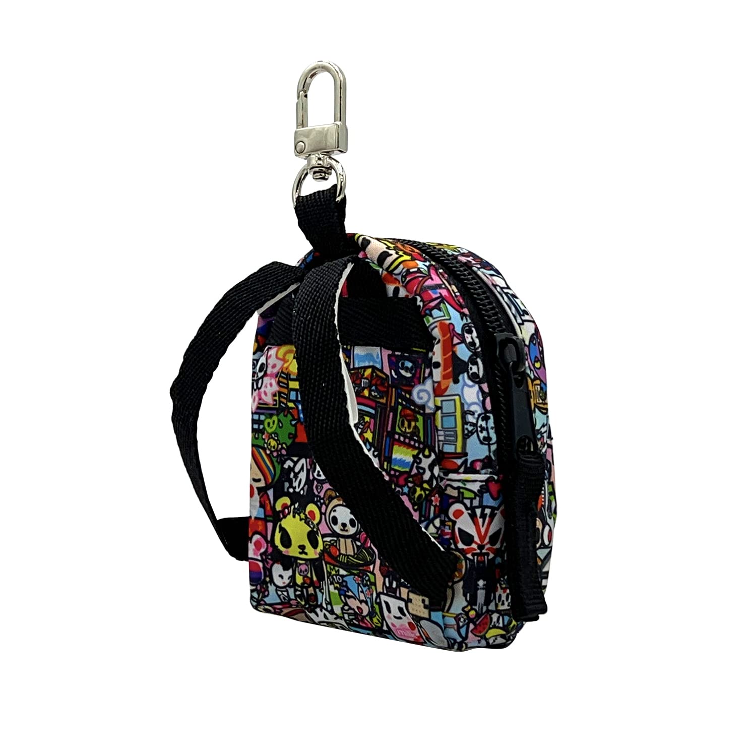tokidoki Kawaii Micro Backpack Keyring, Black, Small