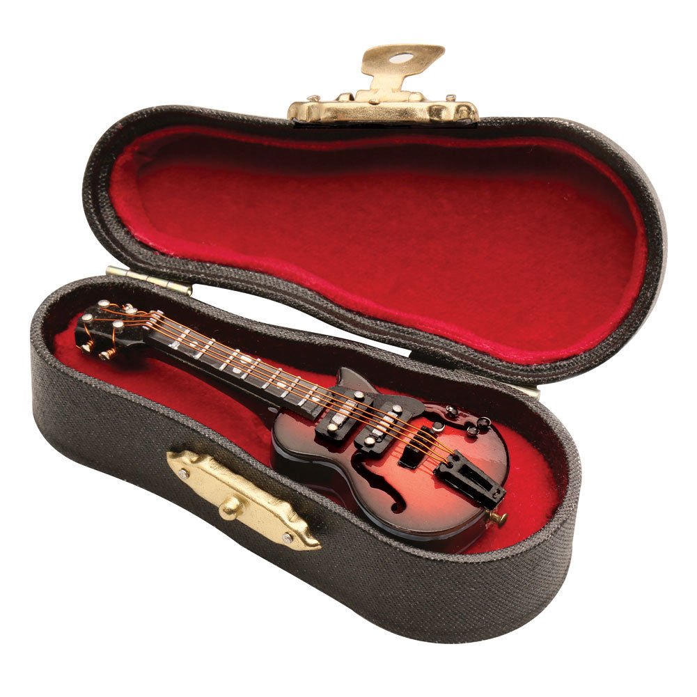 Miniature Electric Guitar w/Case 3"