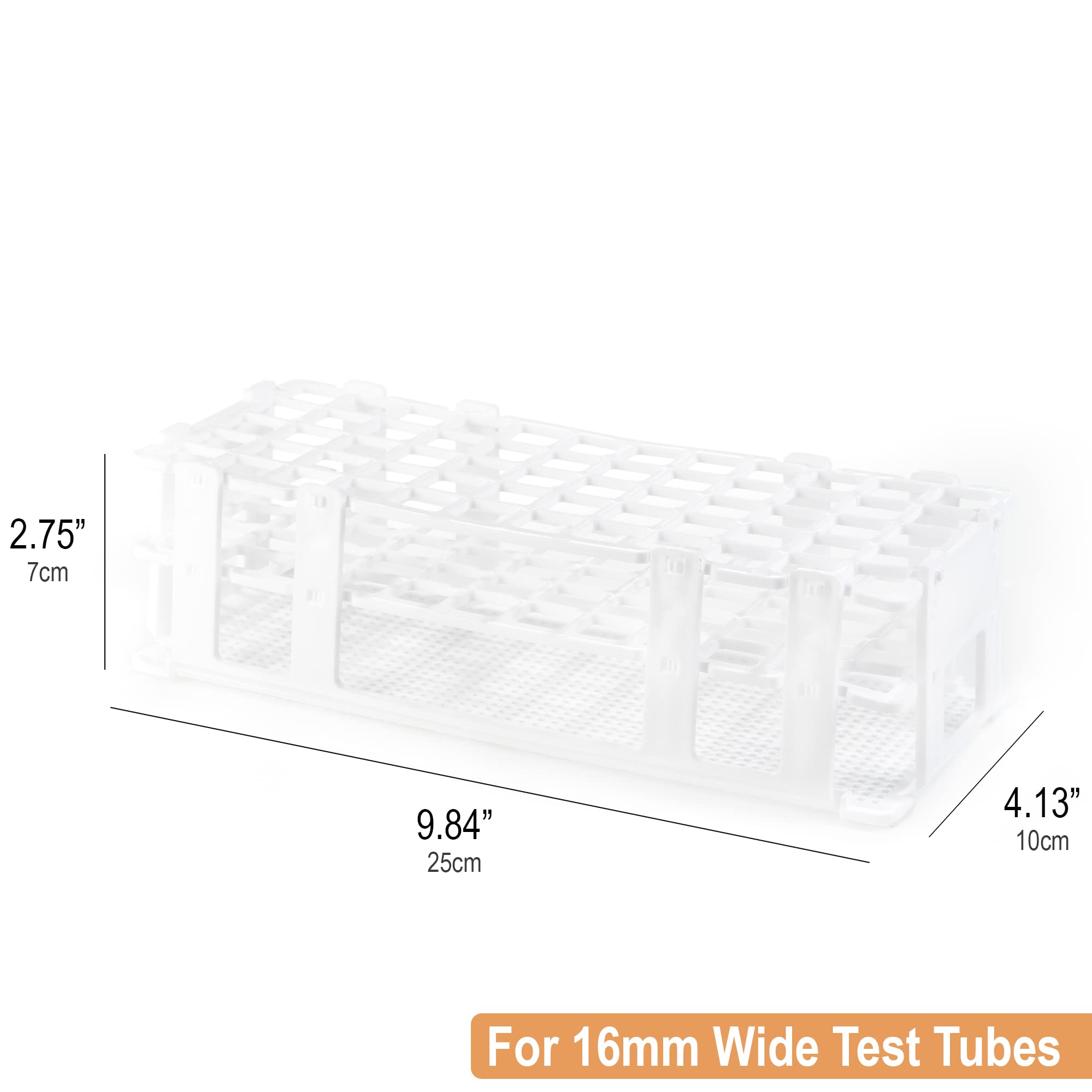 White Plastic Test Tube Rack (5 Pack) | Test Tube Holder for Vials & Tubes for Storing Solids (Beads, Ink Samples & Lip Balm), Liquids (Liquor Shots & Essential Oils) & Hydroponic Plants