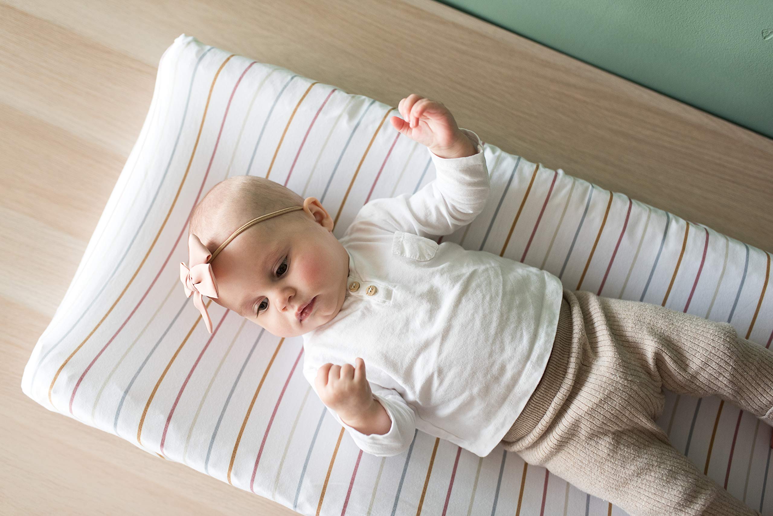 Premium Knit Diaper Changing Pad Cover"Piper" by Copper Pearl