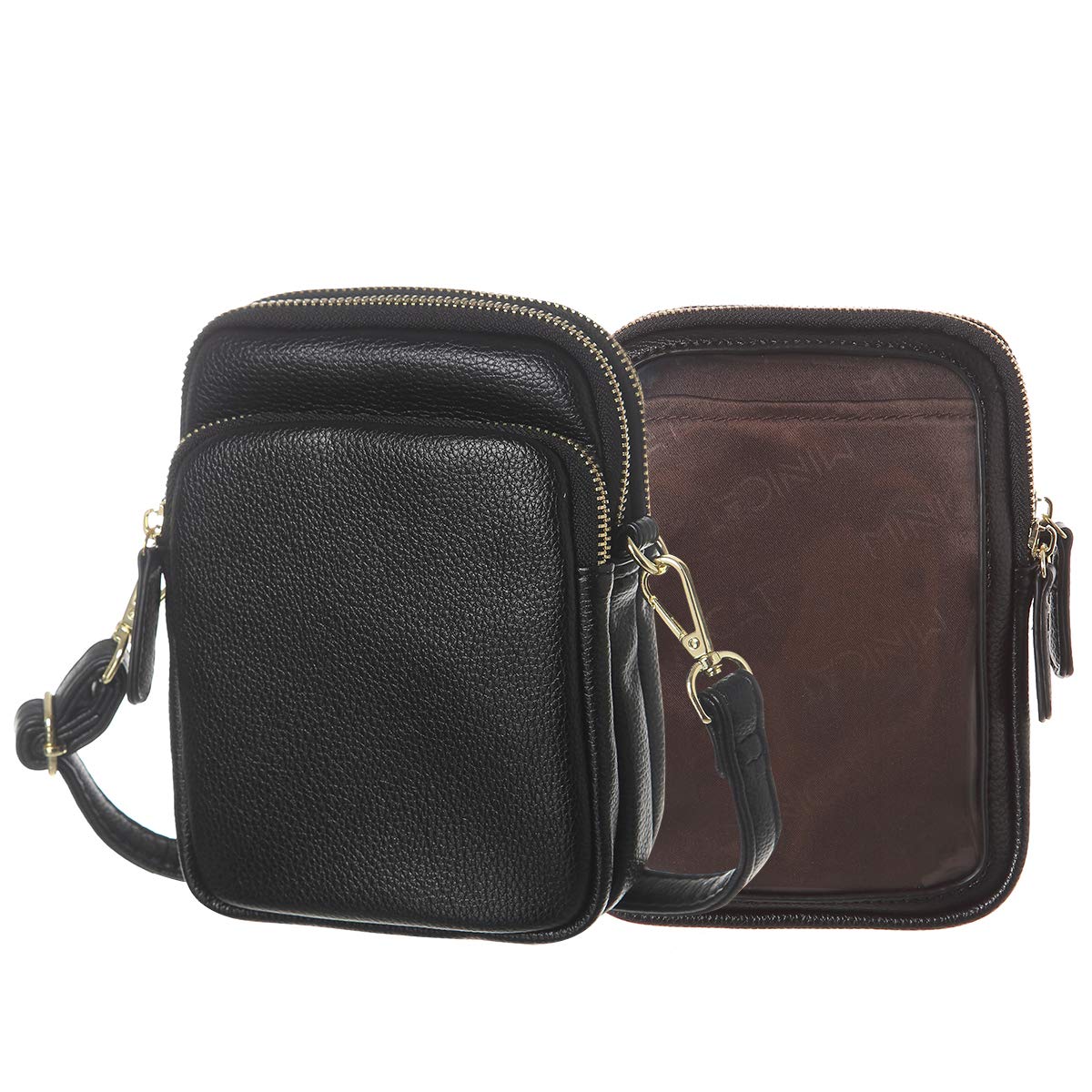 MINICAT Small Crossbody Bags Blocking Card Slots Cell Phone Purse Wallet for Women(Touch Screen-Black)