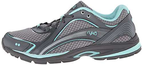 Ryka Women's Sky Walking Shoe, Frost Grey/Aqua Sky/Iron Grey, 9 US