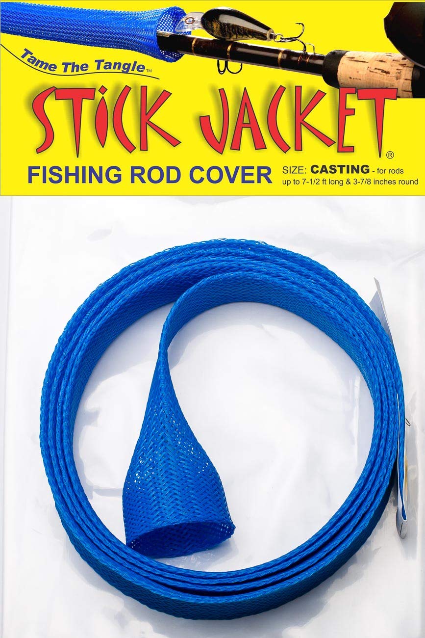RITE-HITE Orin Briant Stick Jacket Fishing Rod Covers - Casting Stick Jacket, comes in a variety of colors; Keep your rod safe and from getting tangled (Blue)