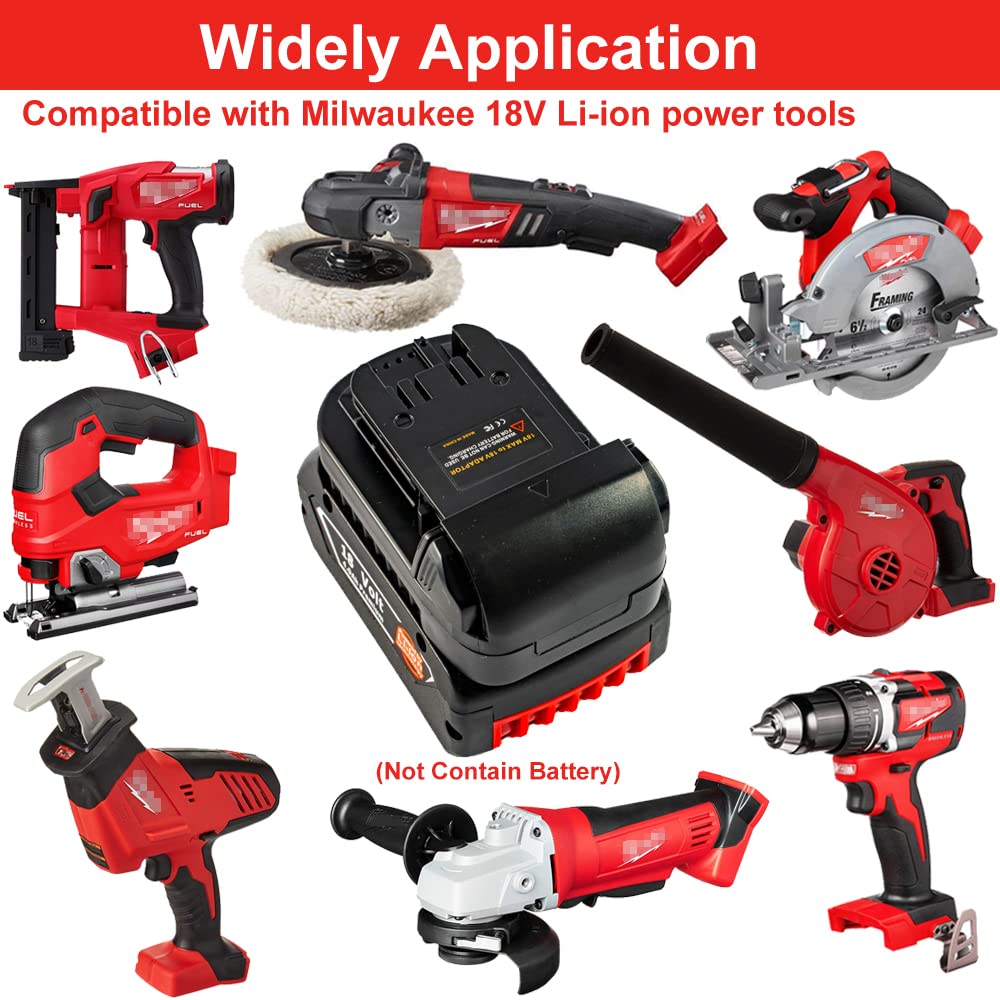 QINIZX Battery Adapter for Bosch to Milwaukee M18 18V Lithium-Ion Cordless Tool, Convert Bosch 18V Lithium Battery BAT609 BAT612 to Milwaukee 18-Volt Lithium Battery Converter